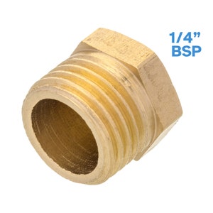 1/4" Brass Plug Hex Head - Etsy