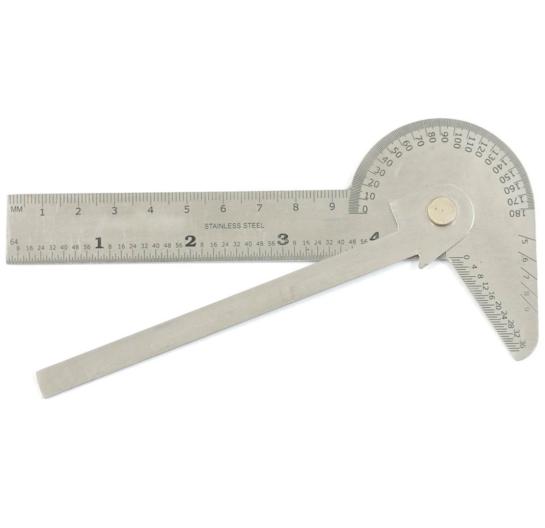 6 in 1 Multifunction Gauge Bevel Protractor Centre Finder Square Circle ...