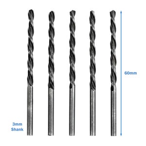 5pcs 3mm Carbon Steel Twist Drill Bit Straight Shank High Precision ...