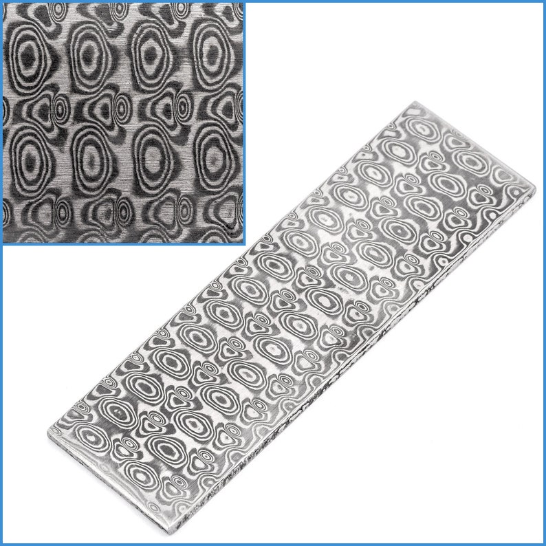 1pc Rose Damascus Stainless Steel Bar 10cm X 3cm X 2.5mm VG10 - Etsy