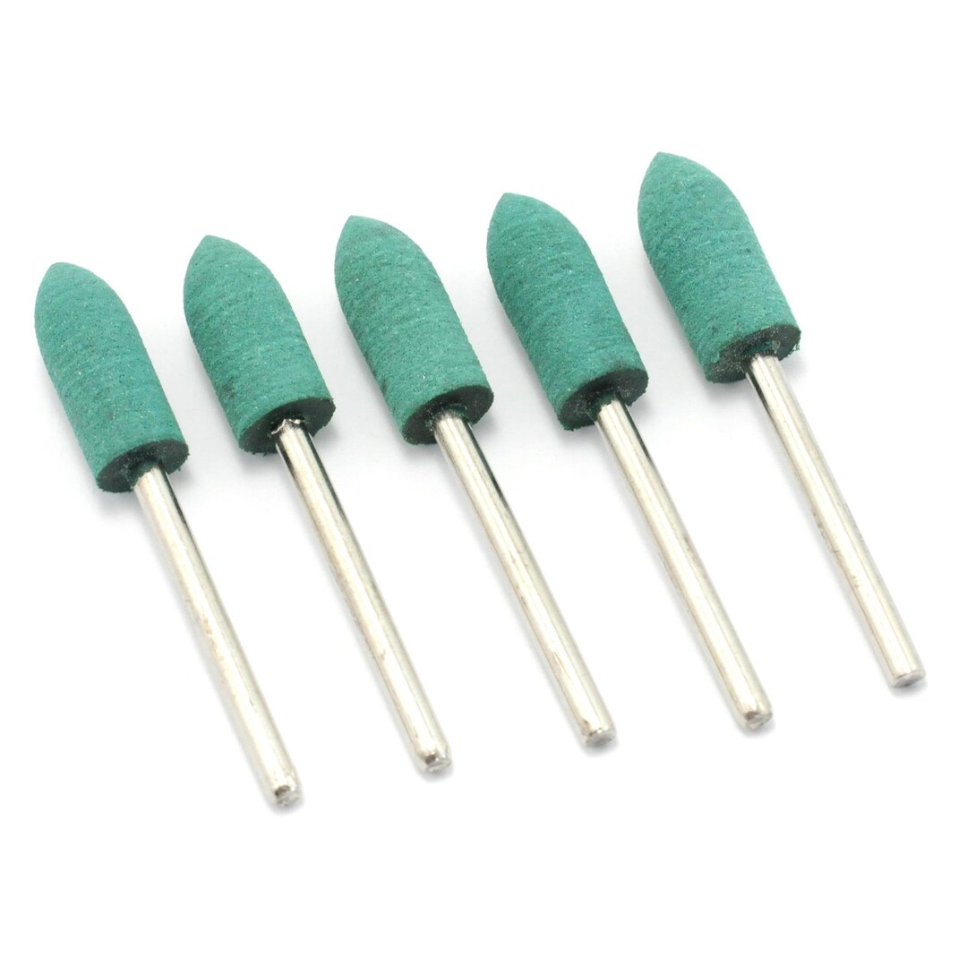 5pcs 8mm Cone Rubber Burr Diamond Head 3mm Shank Polish Polishing ...