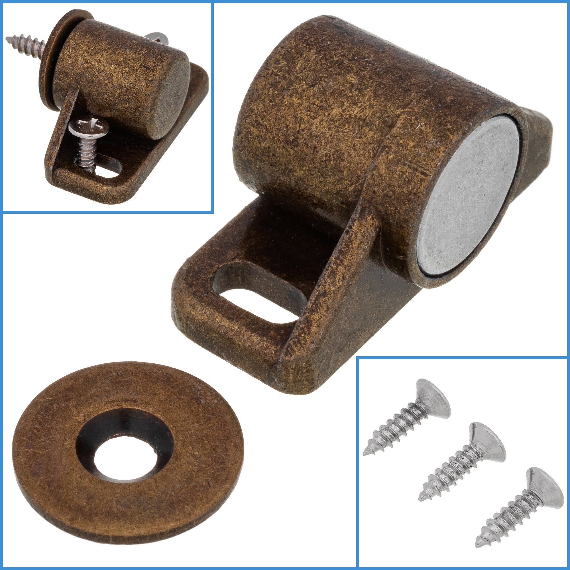 Bronze Cabinet Magnetic Lock Wardrobe Cupboard Door Closer Stopper ...