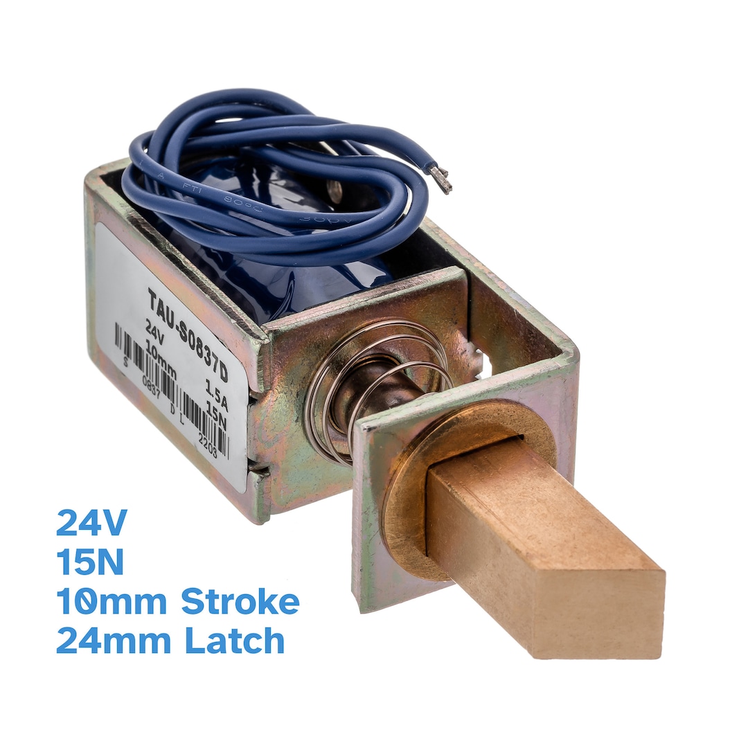 Electronic Solenoid 15N 24V 1.5A 24mm Latch 10mm Stroke Push Pull Lock ...