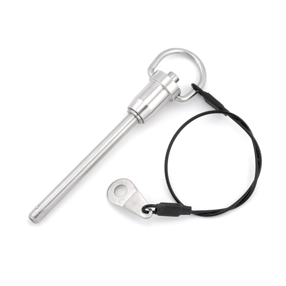 6mm X 60mm Quick Release Ball Lock Pin With 26cm Wire Cable Stainless ...