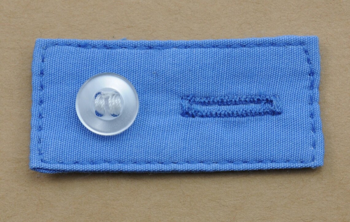 Mid Blue Cotton Poplin Collar Extender - for Shirt Blouse Collared Top ...
