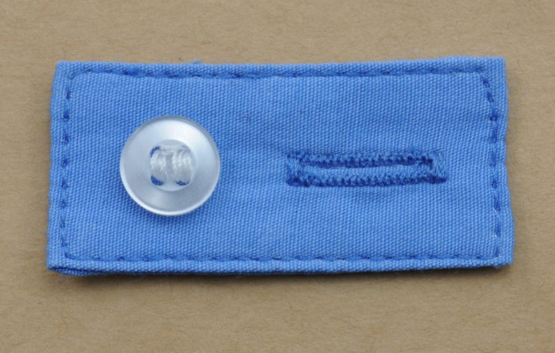 Mid Blue Cotton Poplin Collar Extender - for Shirt Blouse Collared Top ...
