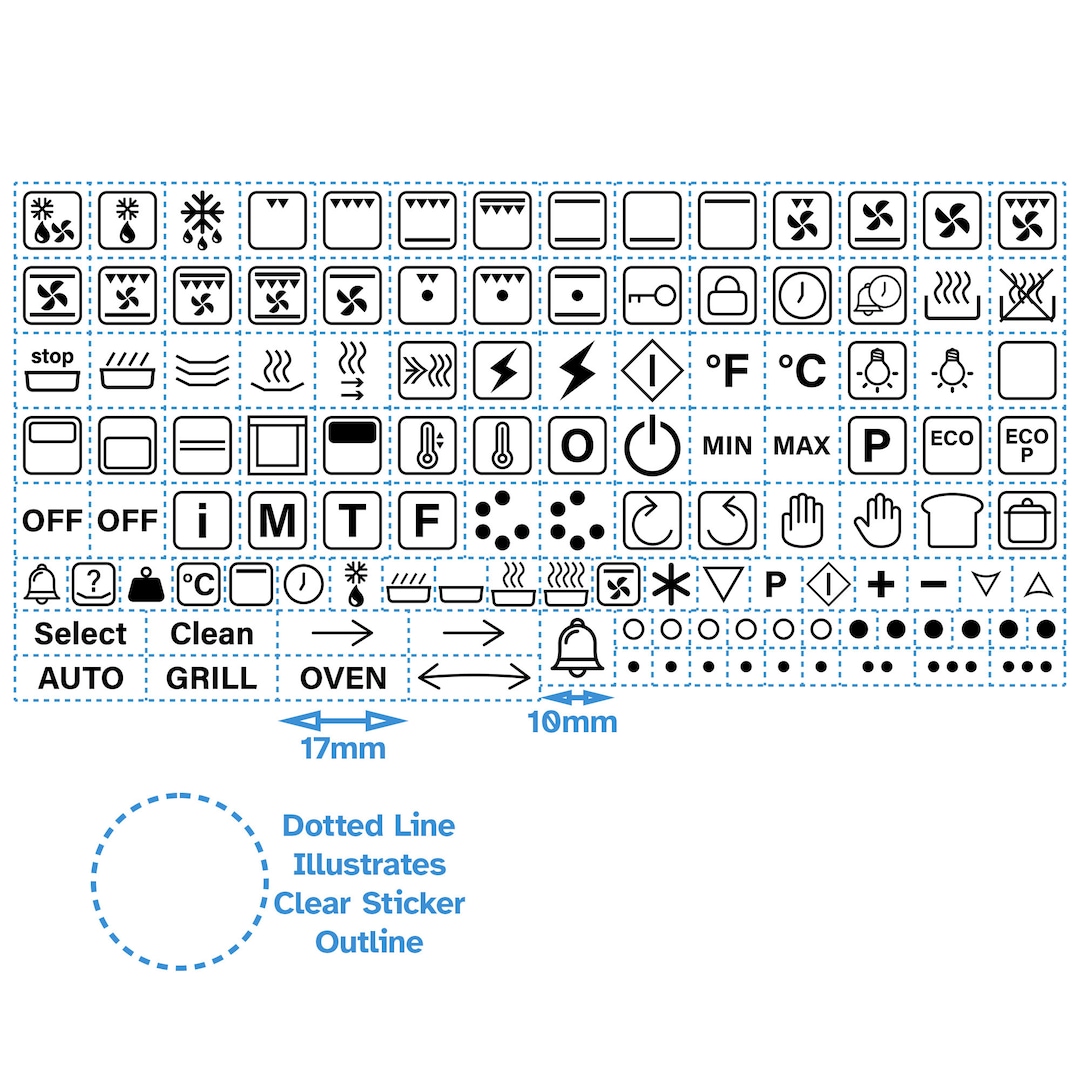 119pcs Separate Custom Kitchen Oven Labels Self Adhesive, Black Print ...