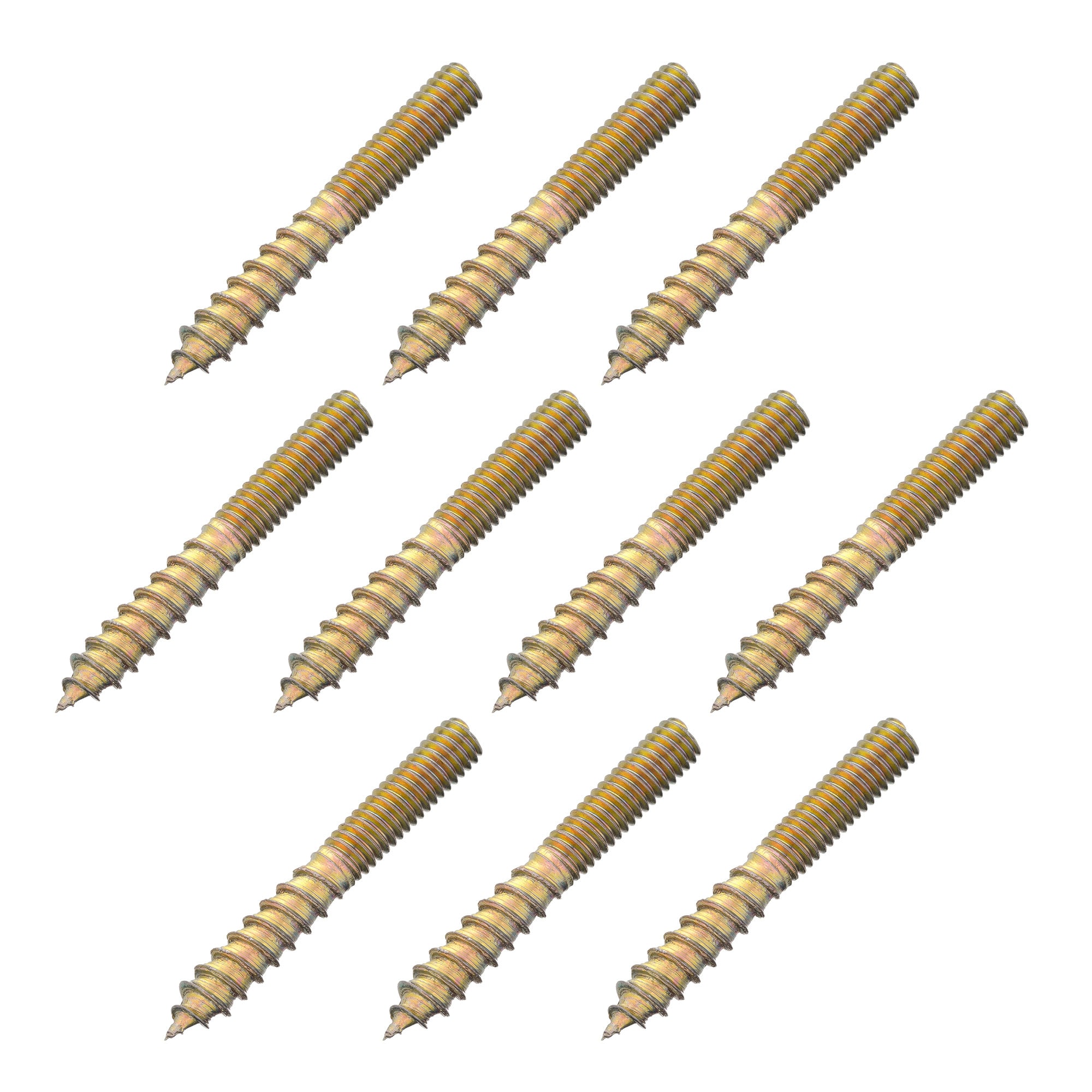 10pcs M4 X 30mm Hanger Bolt Zinc Plated Wood to Metal Dowel Lag Screw ...
