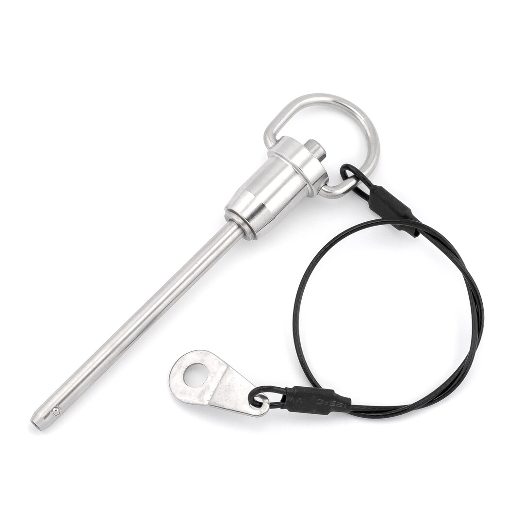 5mm X 60mm Quick Release Ball Lock Pin With 26cm Wire Cable Stainless ...
