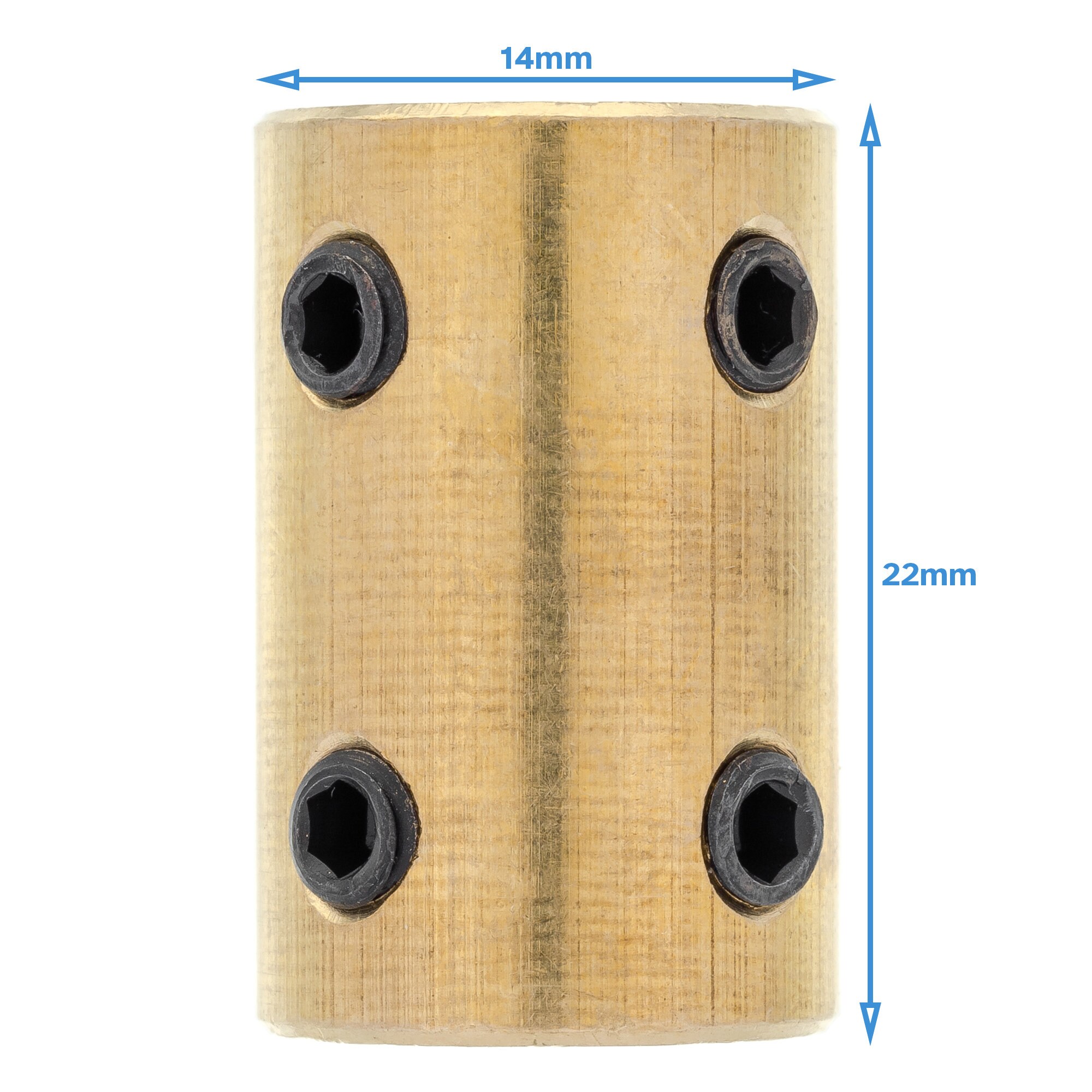 3.17mm to 3.17mm Brass Motor Shaft Coupler Drive Connector Adapter ...