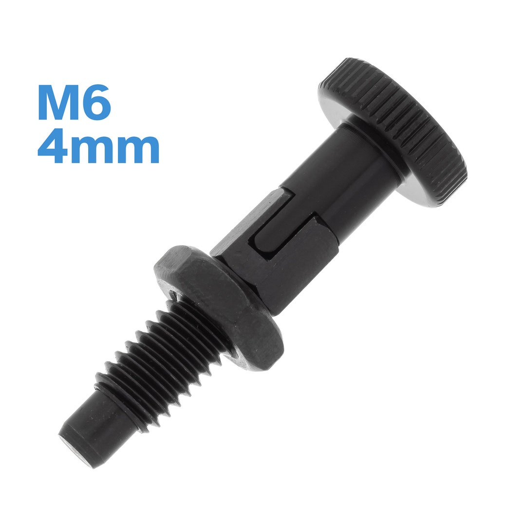 1pc Black M6 X 4mm Indexing Spring Plunger With Pin Stop Stainless ...