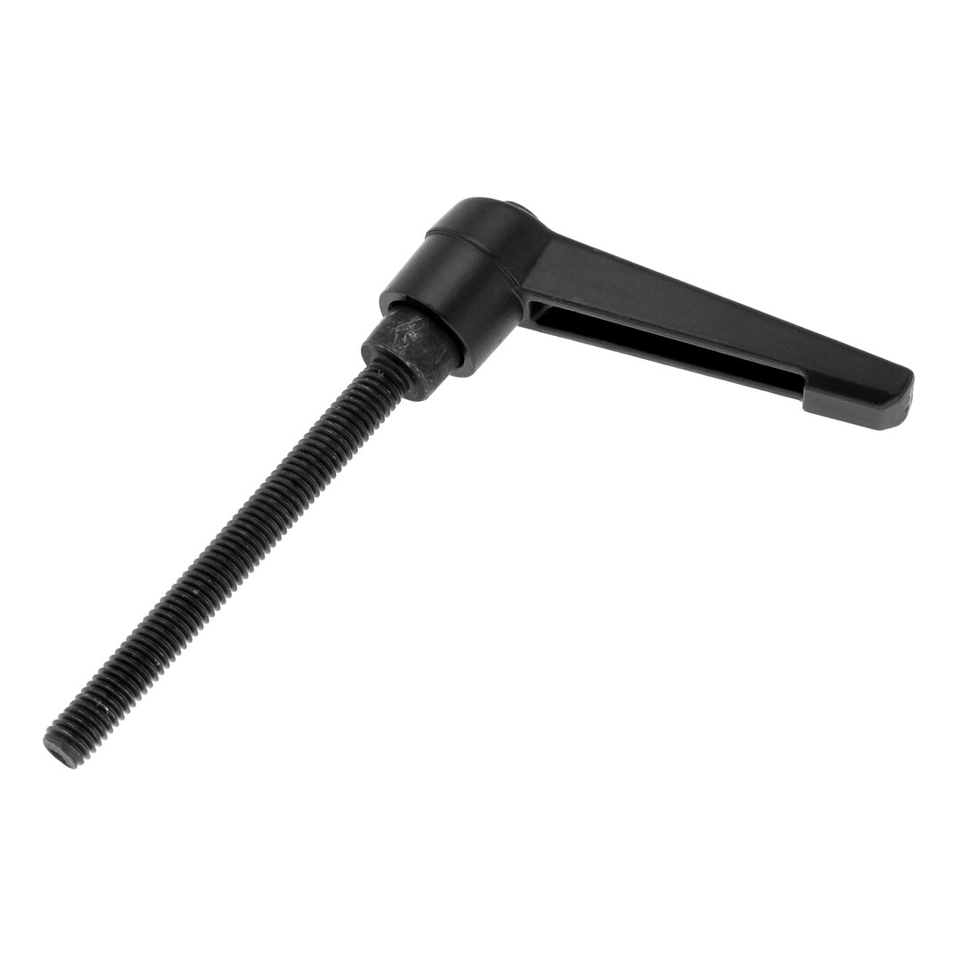 M6 60mm Male Thread Clamping Lever Black Metal Alloy Zinc 45mm Grip ...