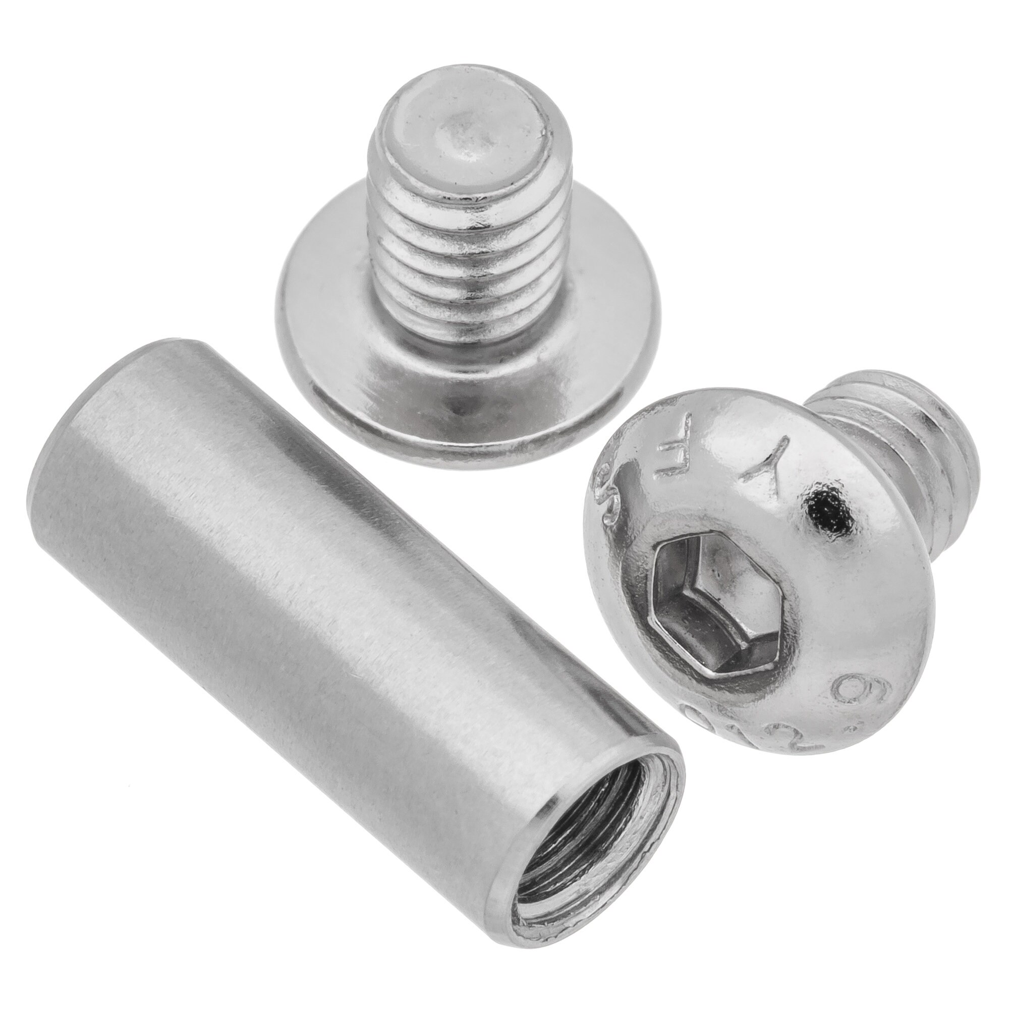 4pcs 5mm Silver Rivet for Knife Handle Hex Dome Head Screw Bolt Forming ...