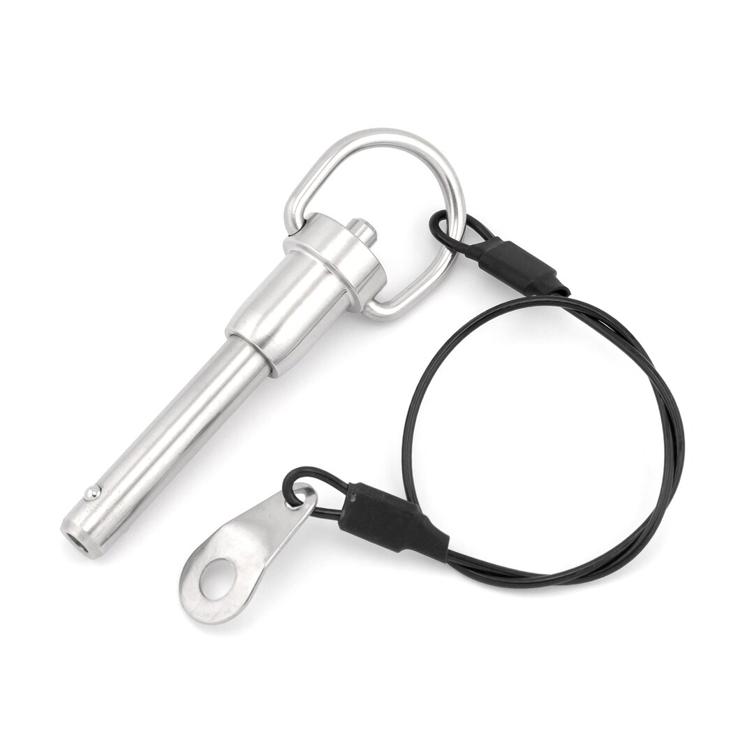 8mm X 30mm Quick Release Ball Lock Pin With 26cm Wire Cable Stainless ...
