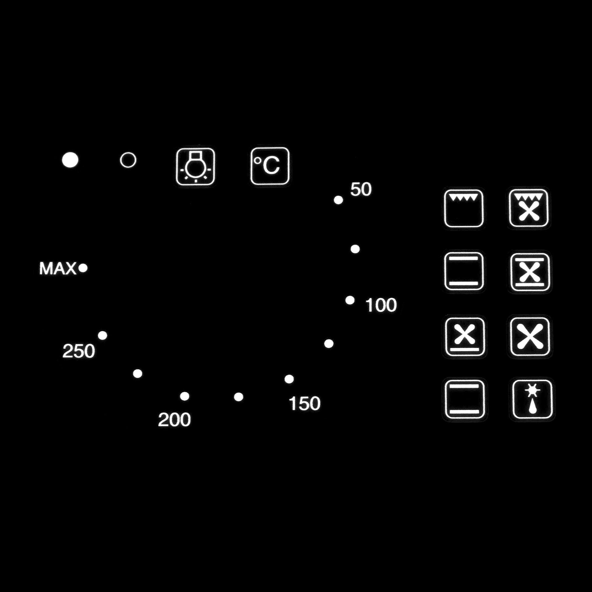 White Print 50-275/max Degree Clockwise Temperature & Symbol Control ...