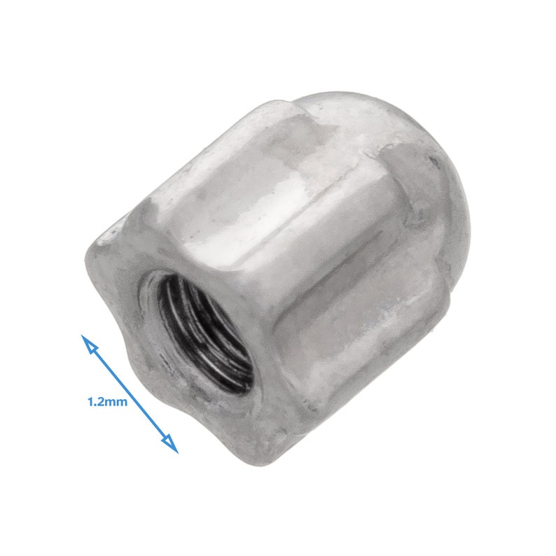 10pcs 2.5mm X 1.2mm Acorn Nut for Screw Bolt M1.4 Thread Glasses Frame ...