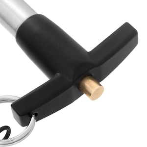 12mm X 30mm Ball Lock Pin With Cable & Black T Head Stainless Steel ...