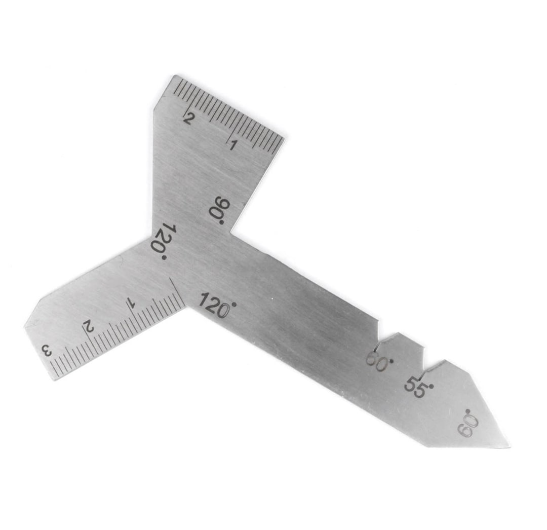 55 60 90 120 Degree Grinding Angle Gauge Stainless Steel Metric Ruler ...