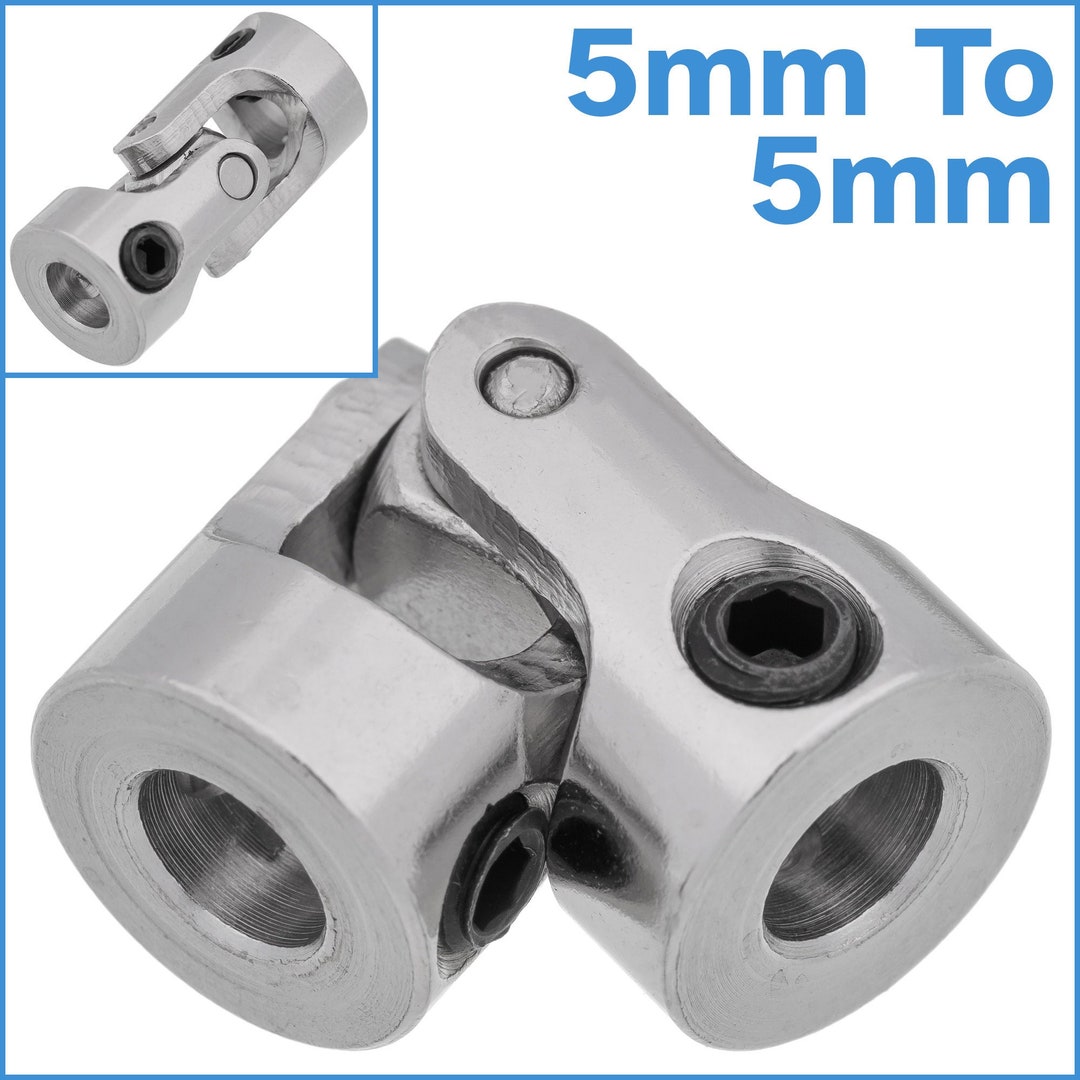 5mm to 5mm Stainless Steel Universal Joint Connector Rotary Motor Shaft ...