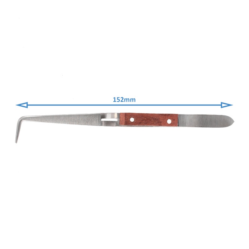 90 Degree Angled Nose Cross Locking Tweezer Stainless Steel Self ...