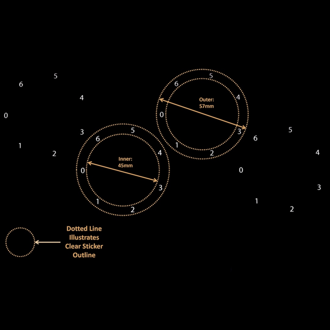 White Print Anti Clockwise 4 Circle Number 1 - 6 With Left 0 Stove ...