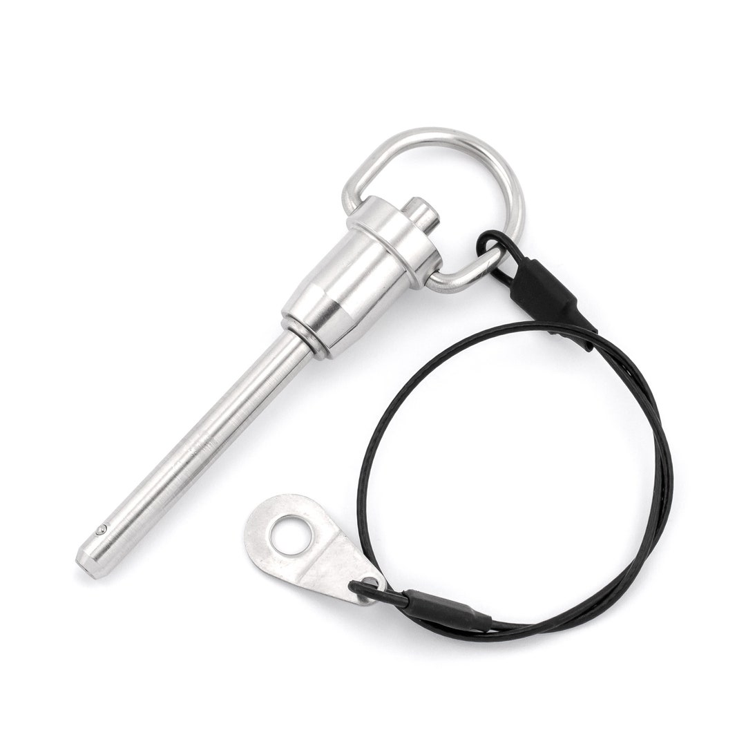 6mm X 40mm Quick Release Ball Lock Pin With 26cm Wire Cable Stainless ...