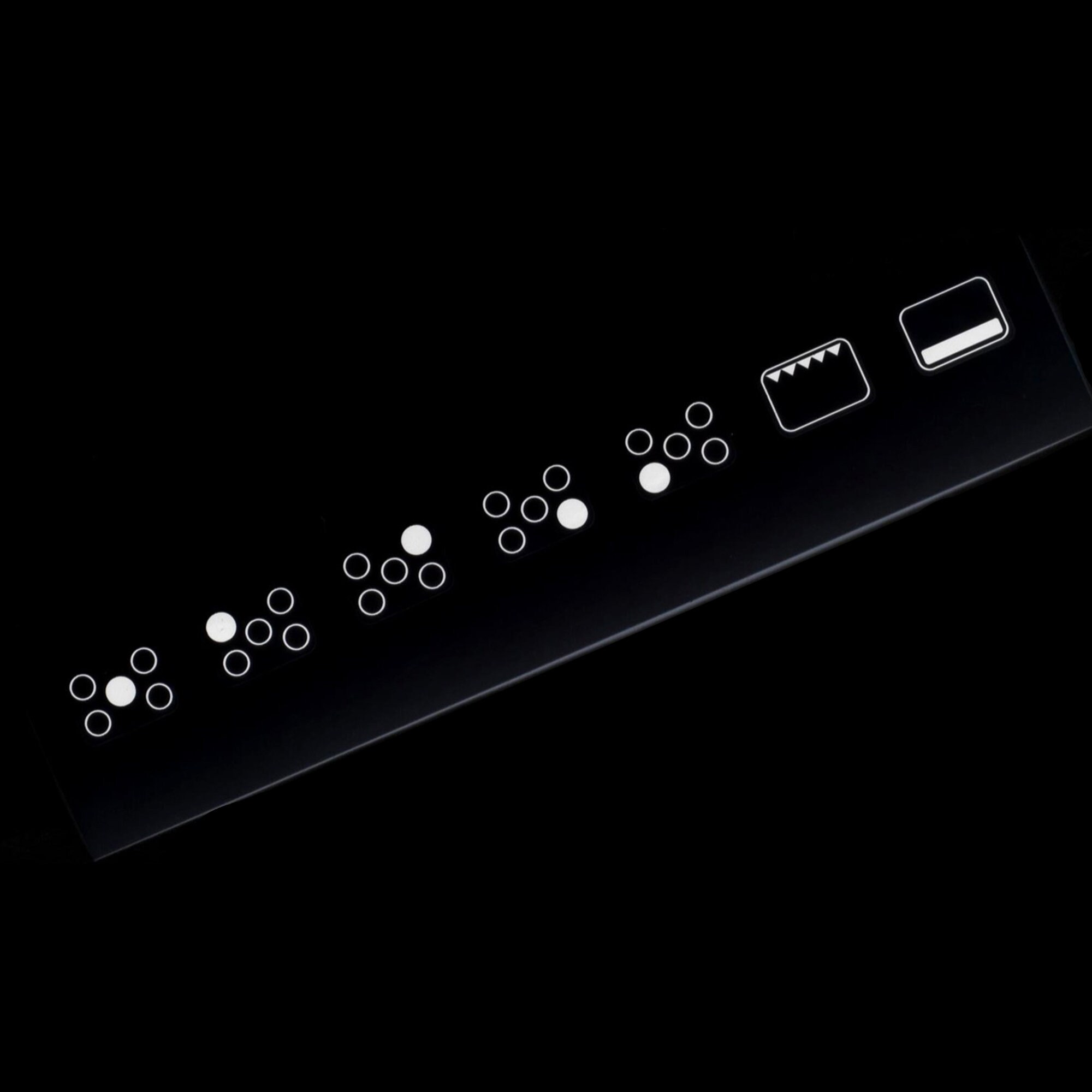 White Text 5 Hob Stove Self Adhesive Labels With Transparent Background ...