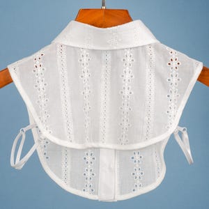 White False Peter Pan Round Embroidered Cotton Collar Design for Women ...