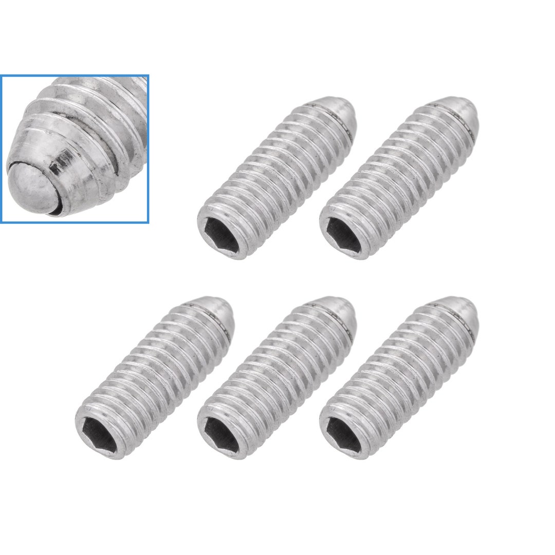 5pcs M3 X 8mm Threaded Ball Spring Plunger Stainless Steel 10N Max Load ...