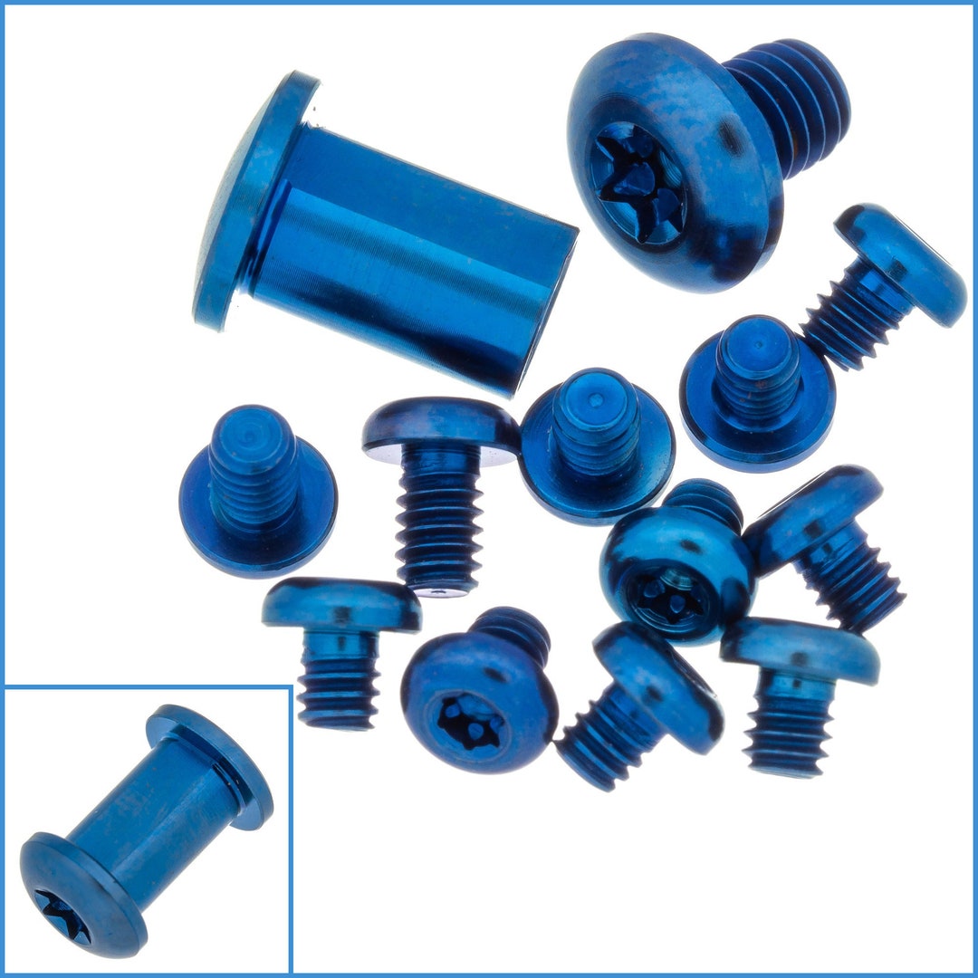 13pcs Blue Titanium EDC Knife Handle Rivet Set Torx Dome Head Screw ...
