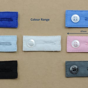 Mid Blue Cotton Poplin Collar Extender - for Shirt Blouse Collared Top ...