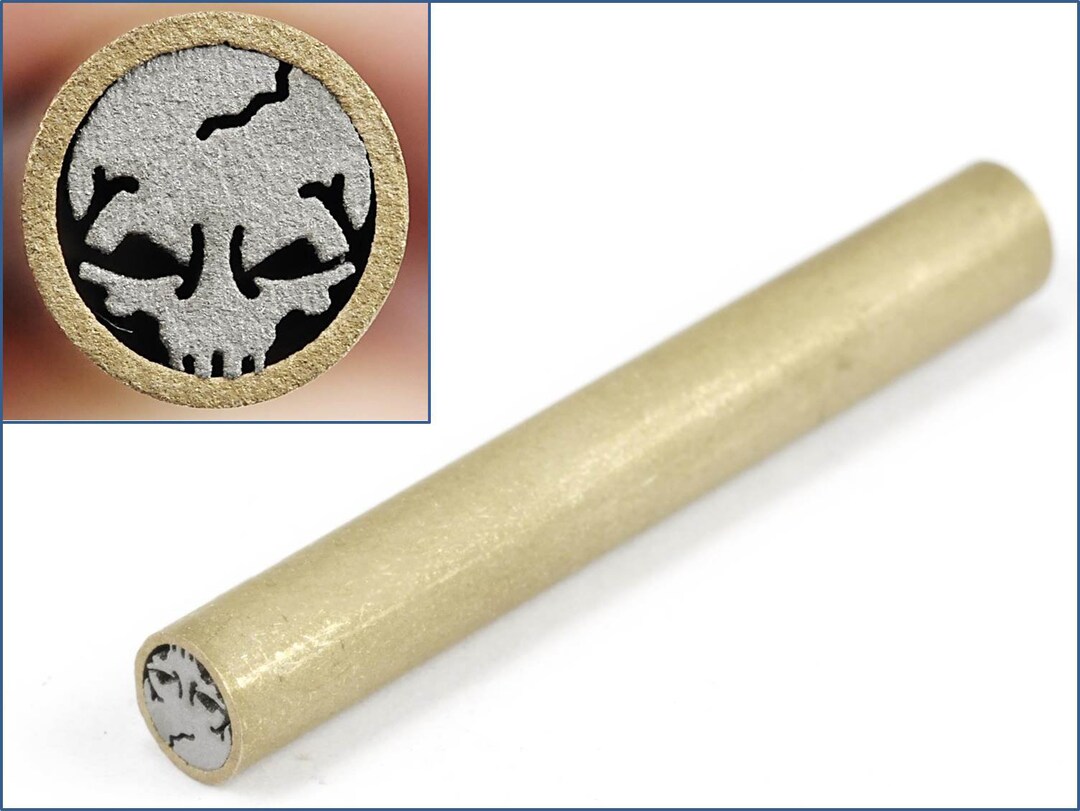 Skull Shaped 6mm X 45mm Mosaic Rivet Knife Handle Rod Screw Solid Brass ...