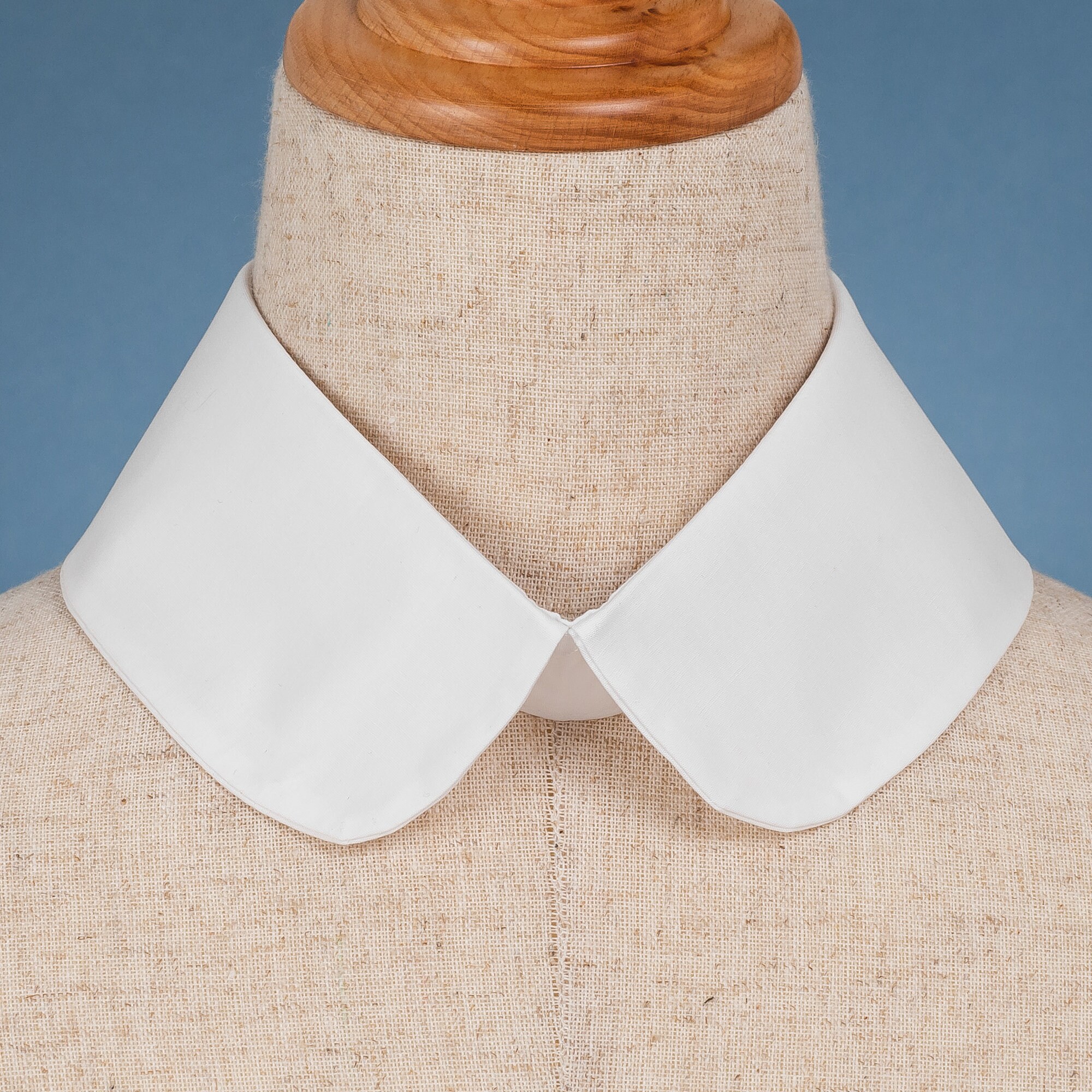 White False Peter Pan Round Cotton Poplin Collar Elegant Style Design ...