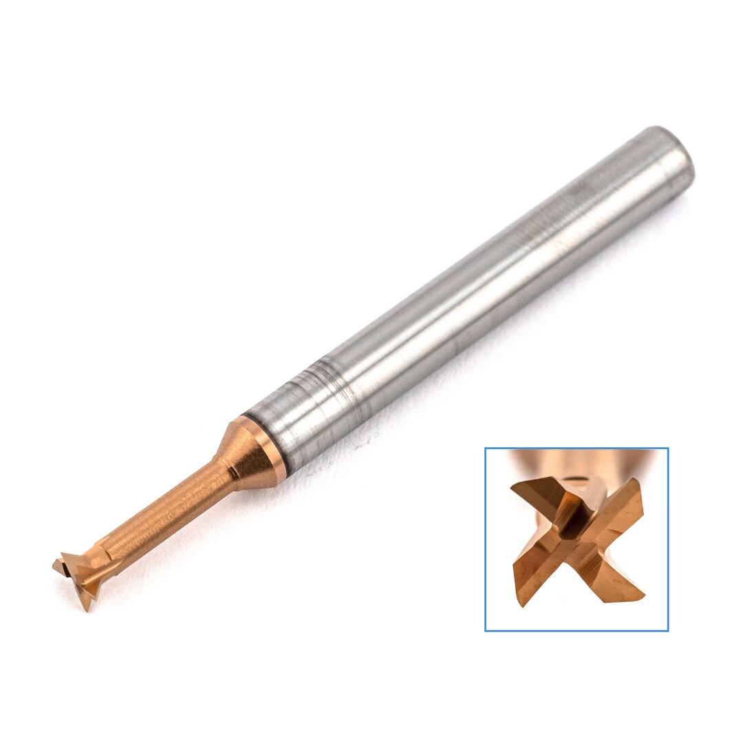 45 Degree 5mm Carbide Dovetail Cutter 4 Flute Blade HRC58 Tip Tipped ...