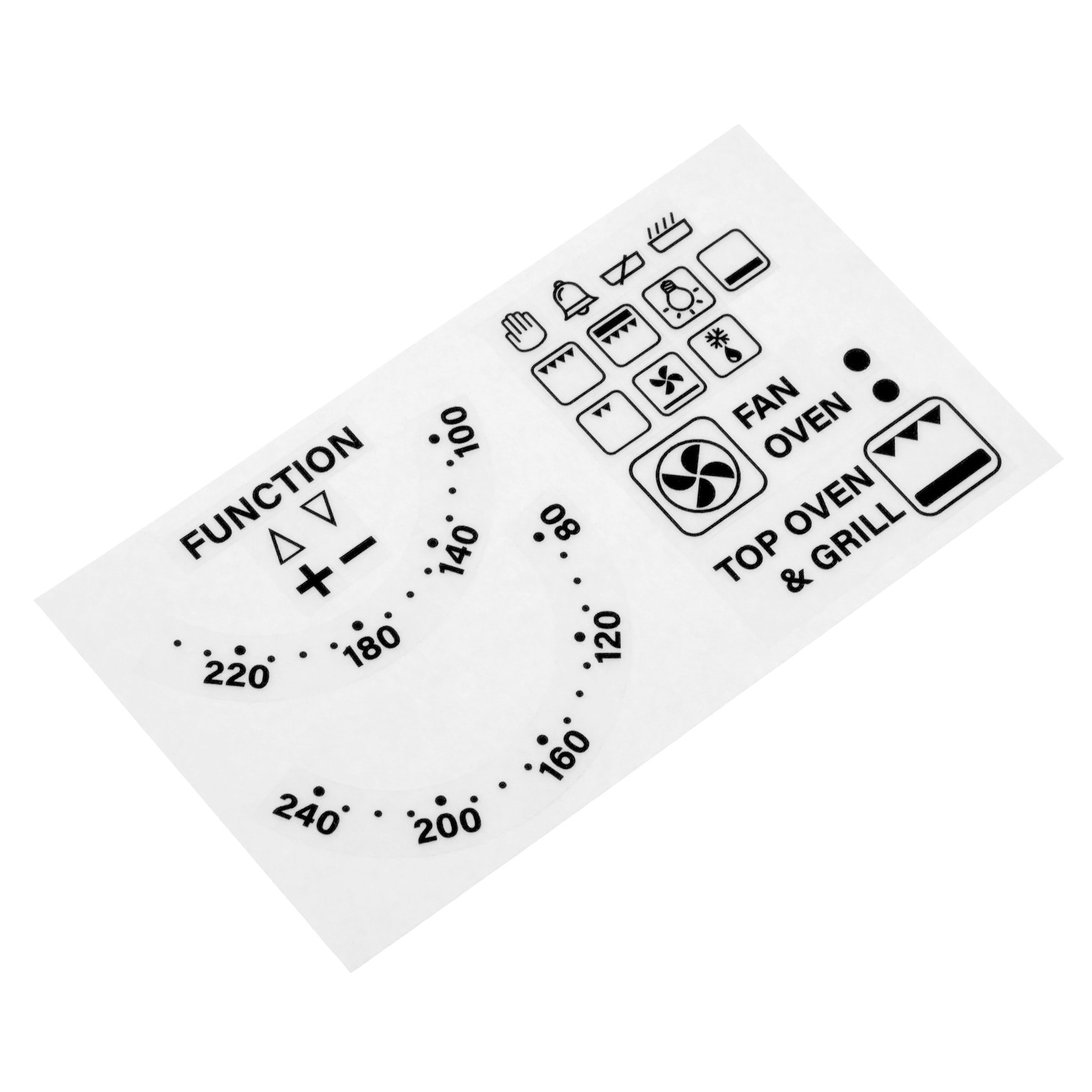 Black Text 80-240 100-220 Degree Clockwise Dial Temperature Function ...