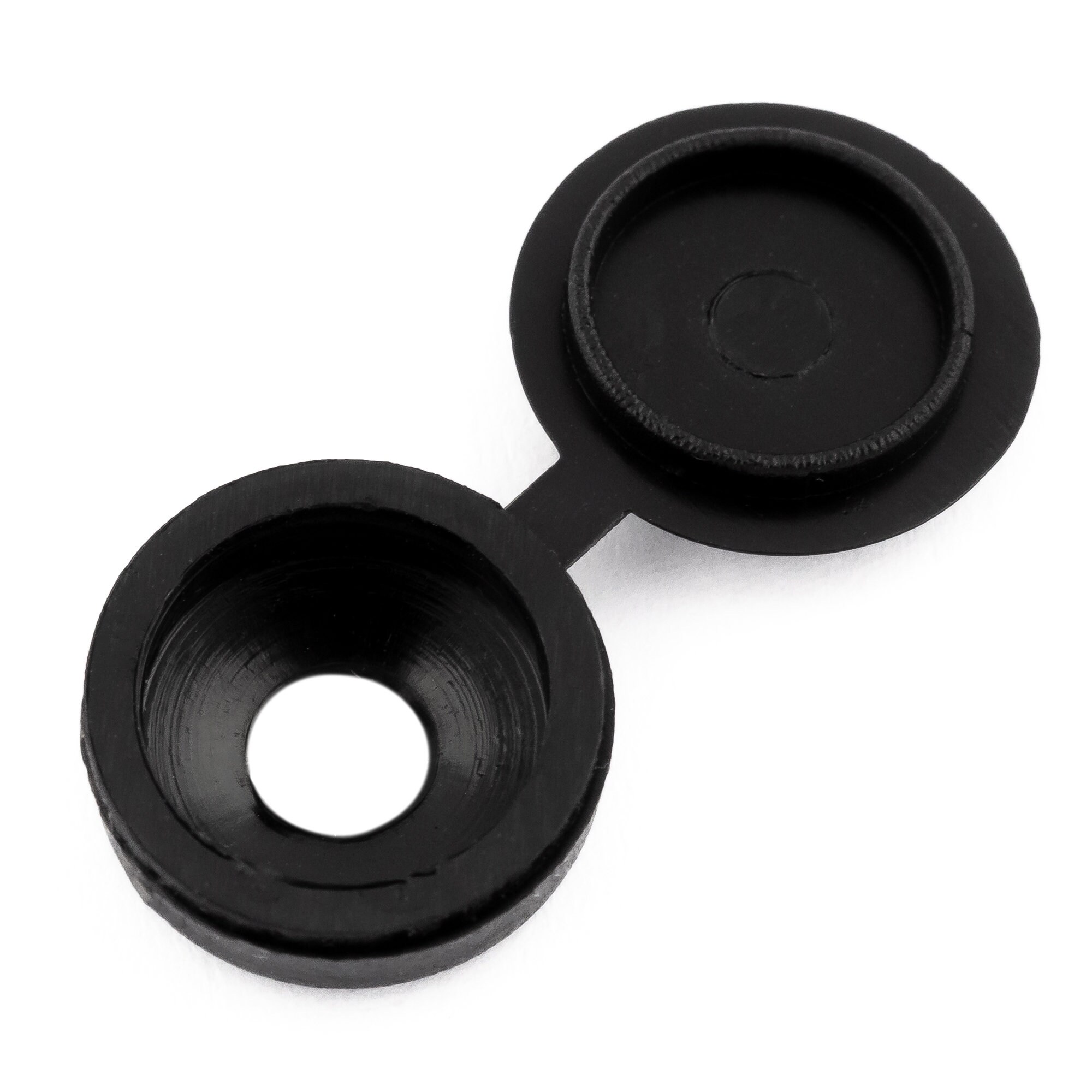 20pcs Black Plastic Screw Cap Hinged Button Cover for Hide Flat or Pan ...