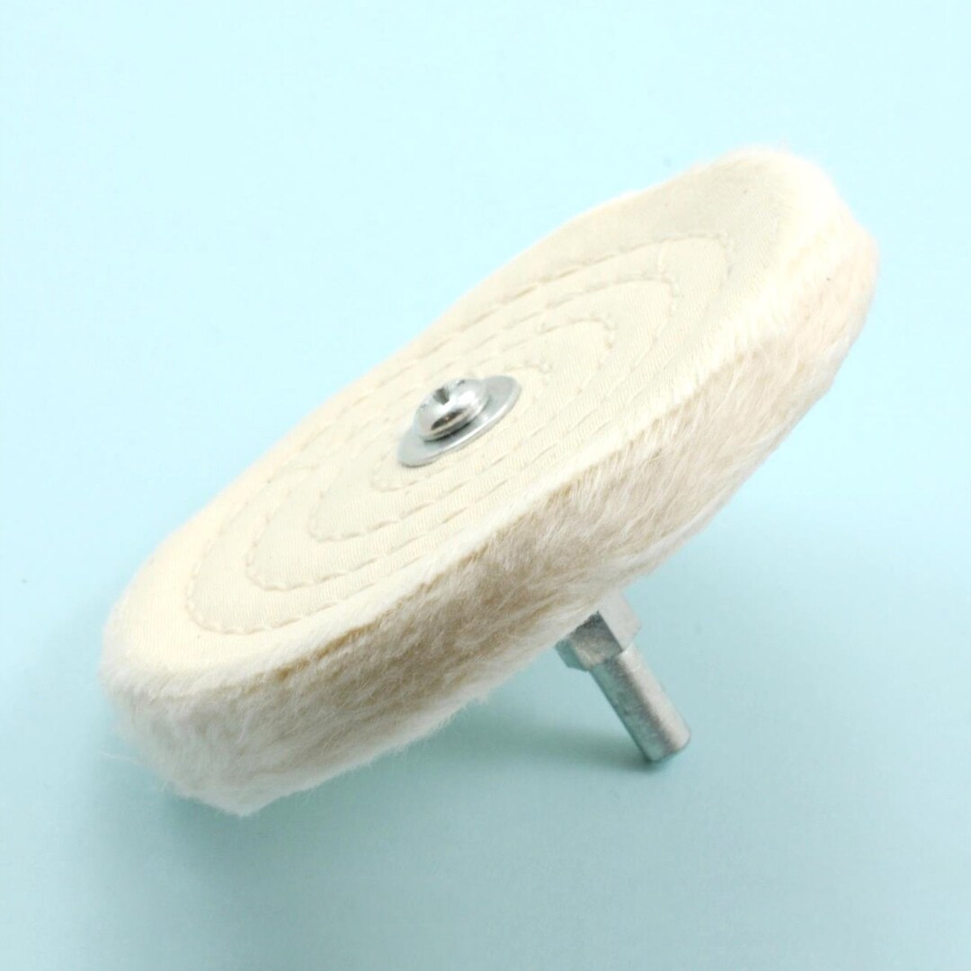 100mm Cloth Wheel White Pad 6.35mm Shank Buffing Polishing Buff Polish ...