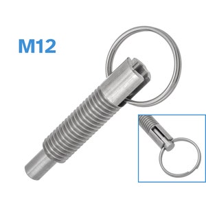 1 ud. M12 rosca 8mm émbolo de resorte de indexación con anillo de ...