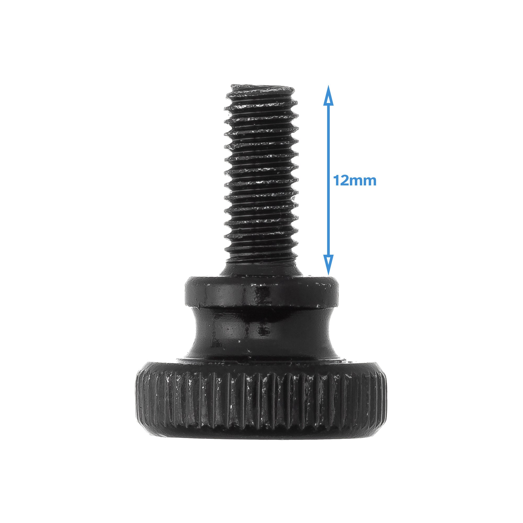 5pcs M5 X 12mm Black Thumb Screw Knurled Head Carbon Steel Hand Tighten ...