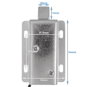 Up Electric Lock 12V 0.6A Solenoid Normally Closed Latch + Strike Plate ...