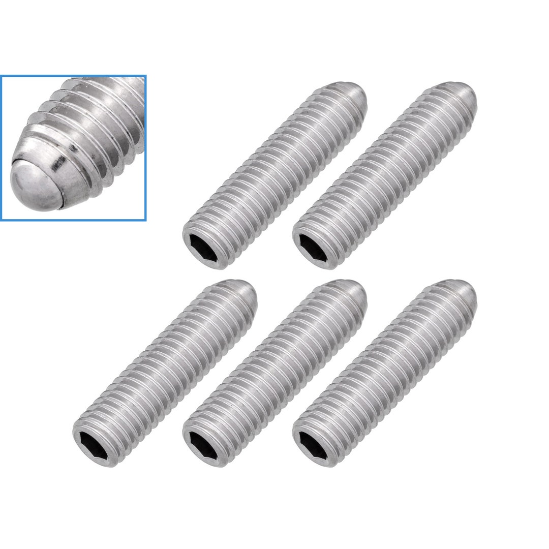 5pcs M8 X 30mm Threaded Ball Spring Plunger Stainless Steel 35N Max ...
