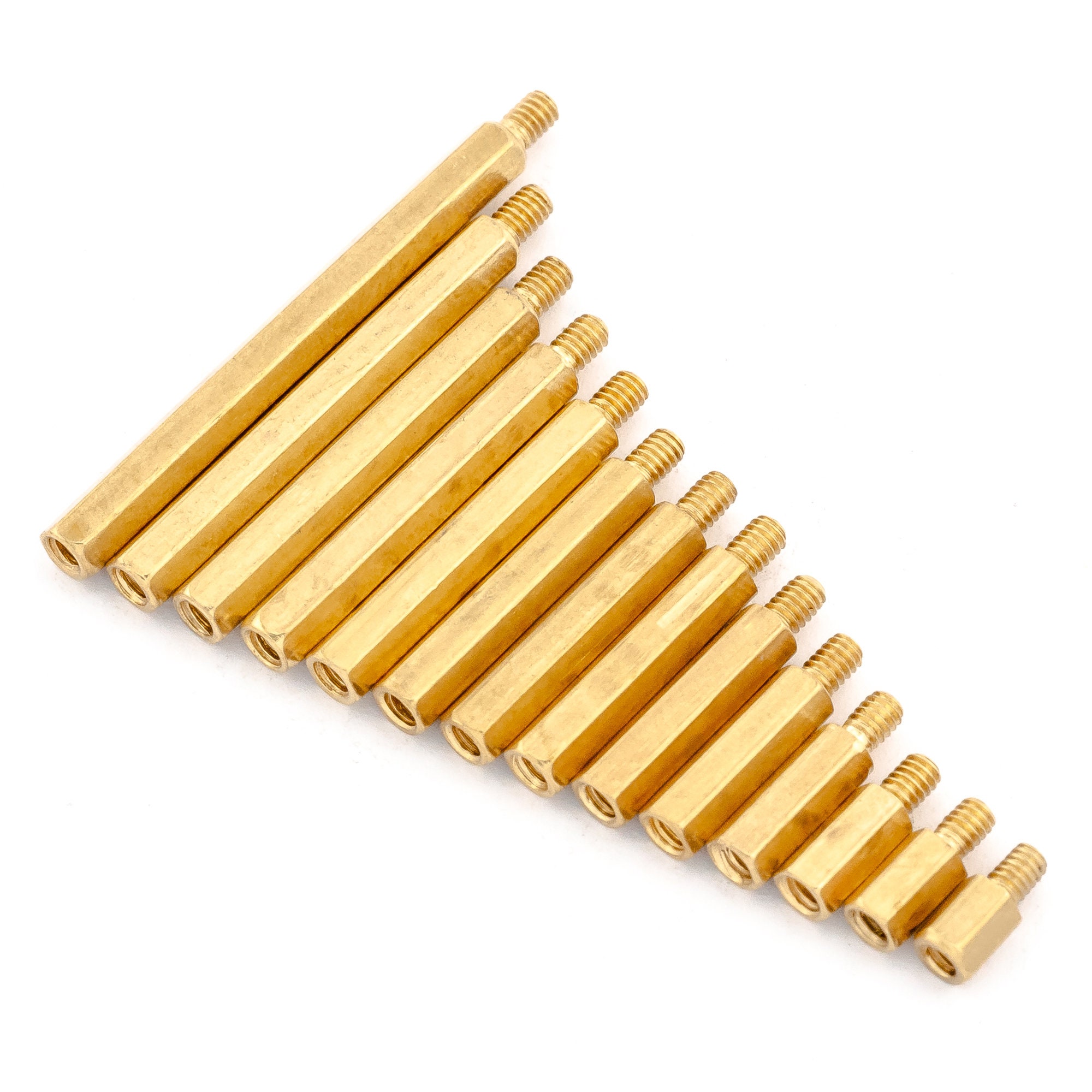 25pcs M2 16mm Brass Spacer Standoff Male to Female Hex Spacing Screw ...