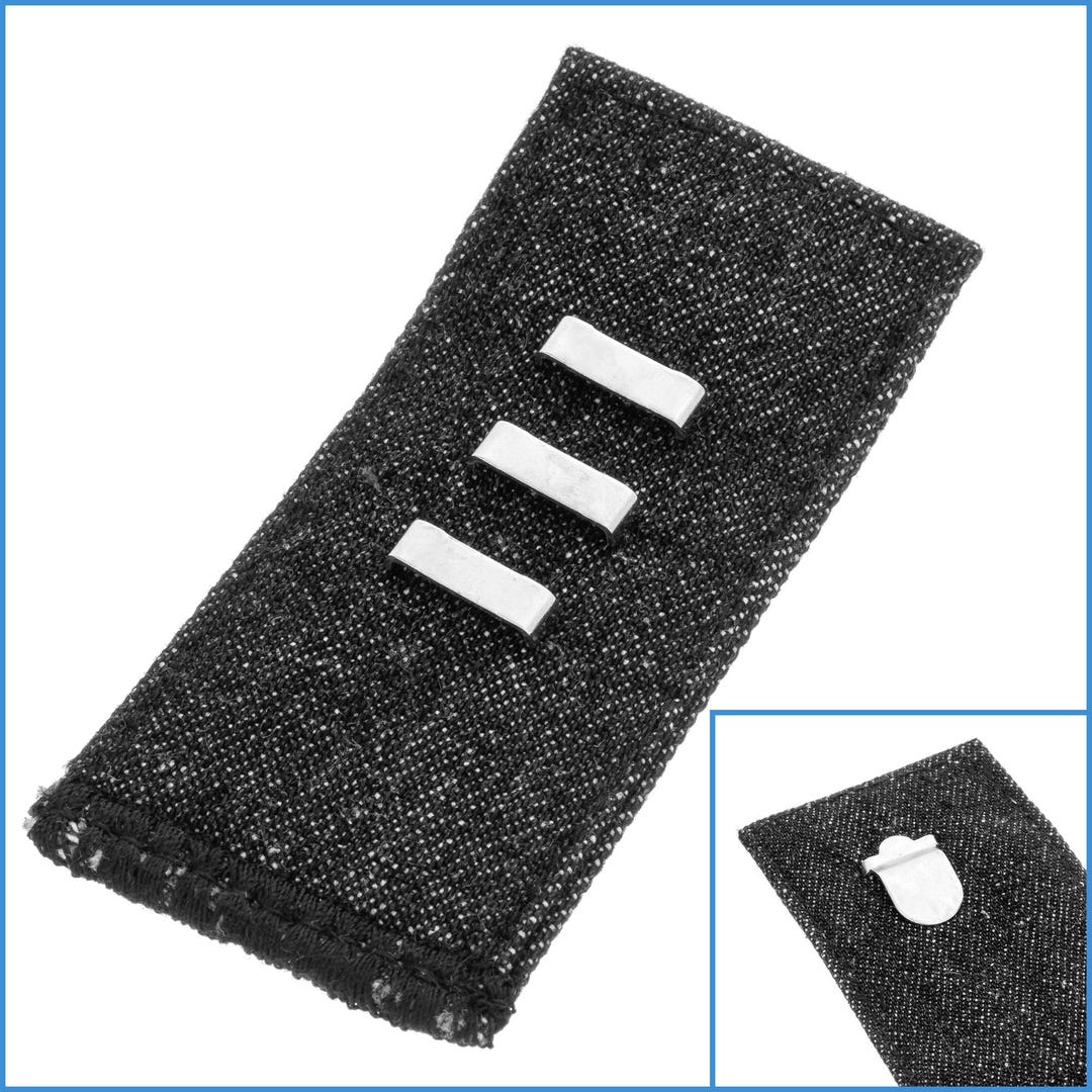 Black Denim Triple Hook and Loop Waist Extender for Pants Shorts Jeans ...