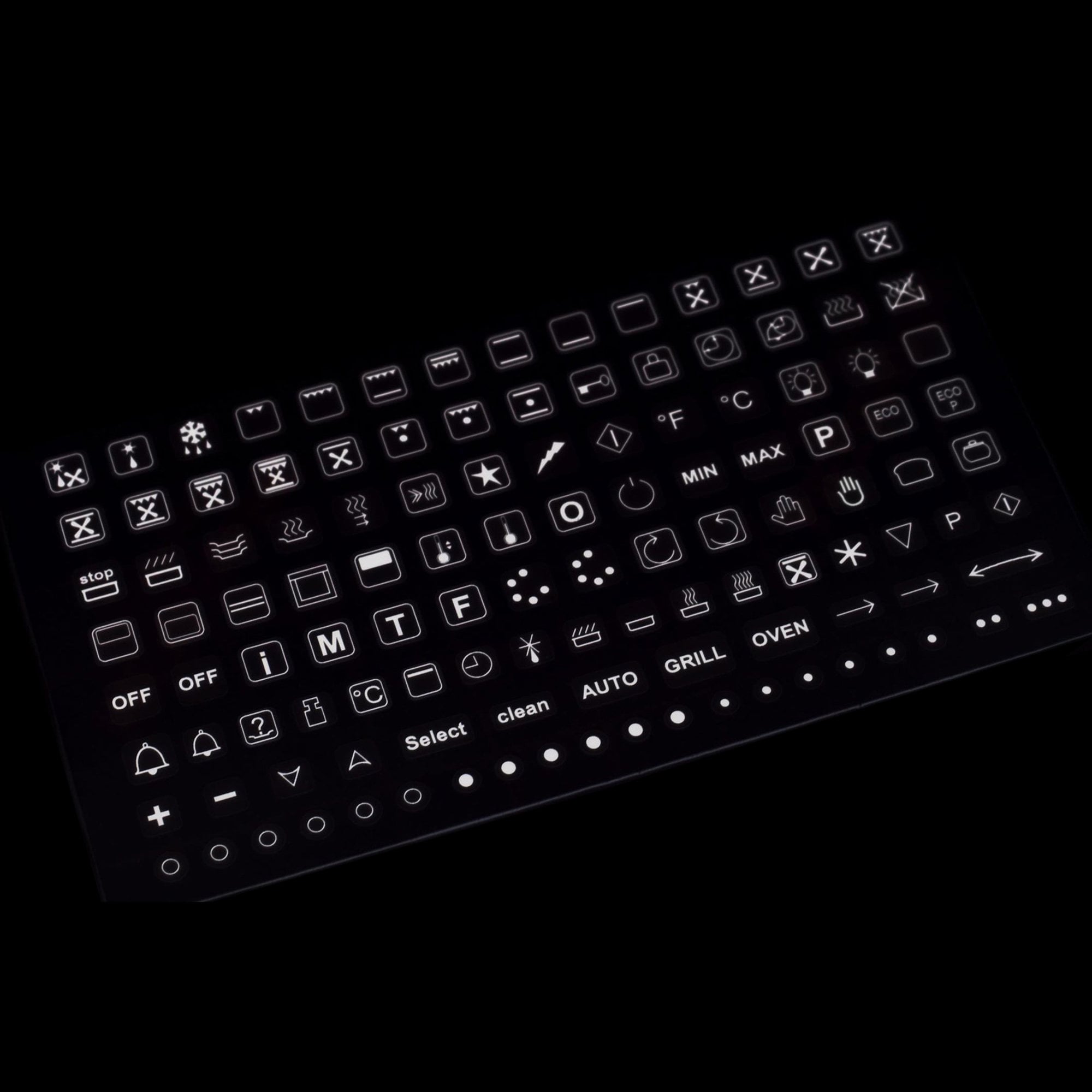 White Text 119pcs Separate Custom Labels Hob Stove Self Adhesive ...