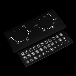 White Print 36pcs Combination Symbols & 50-250 Degree Temperature ...