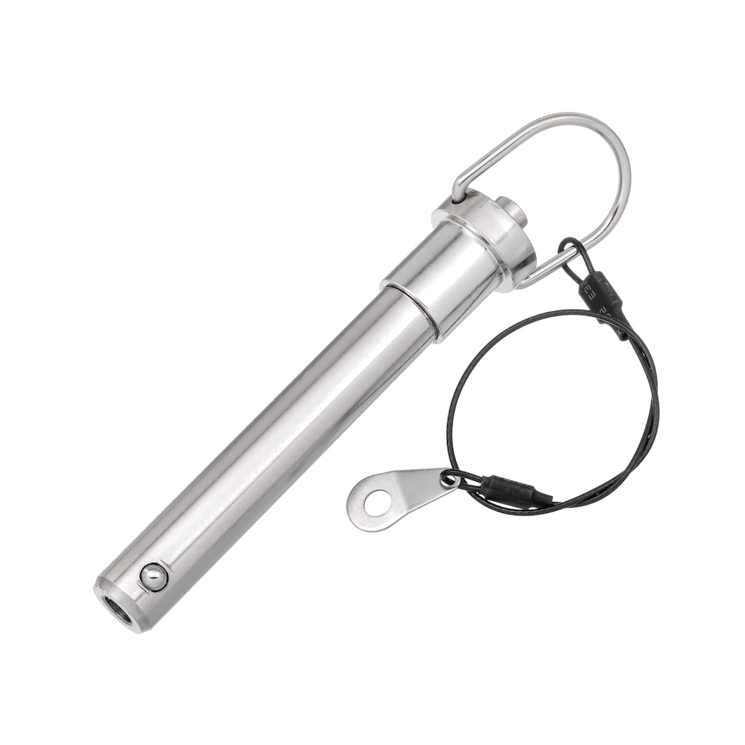 16mm X 80mm Quick Release Ball Lock Pin With 26cm Wire Cable Stainless Steel Self Locking Fasten ...