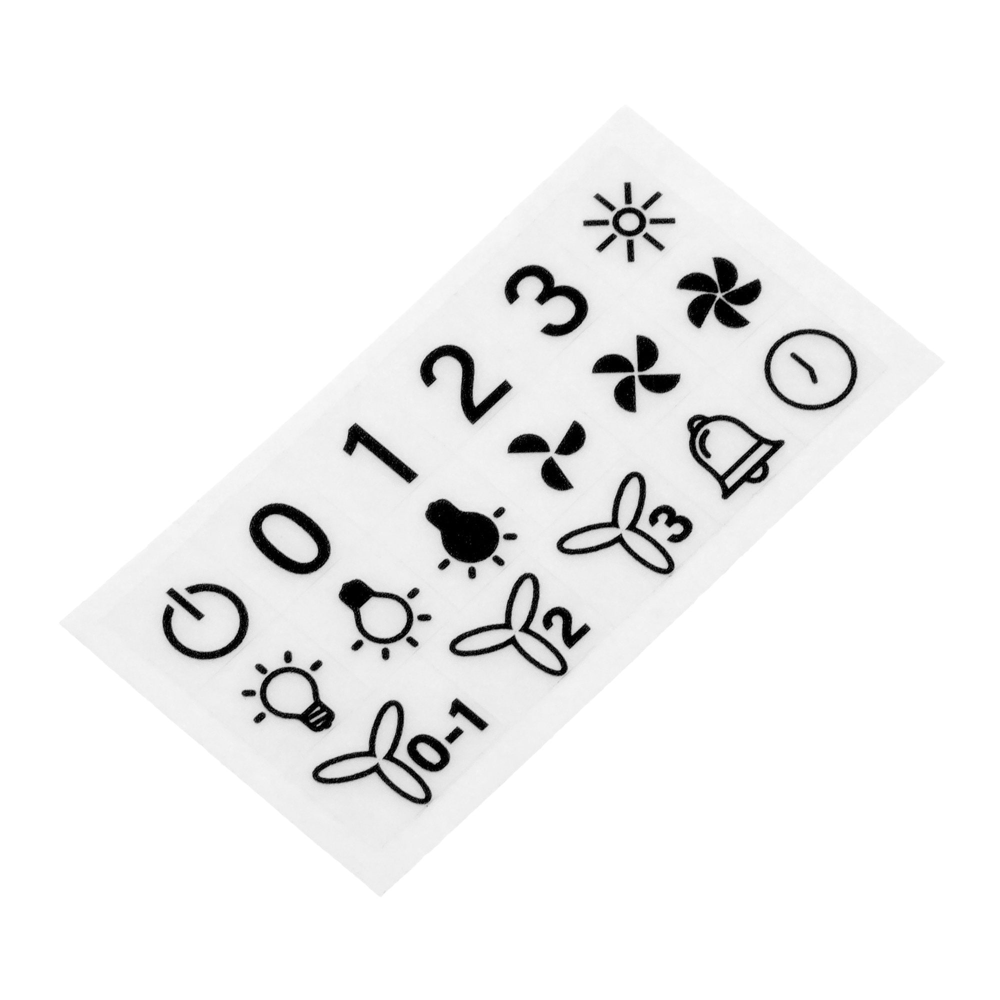 Black Text Range Hood Sticker Extractor Ventilation Fume Fan Switch ...