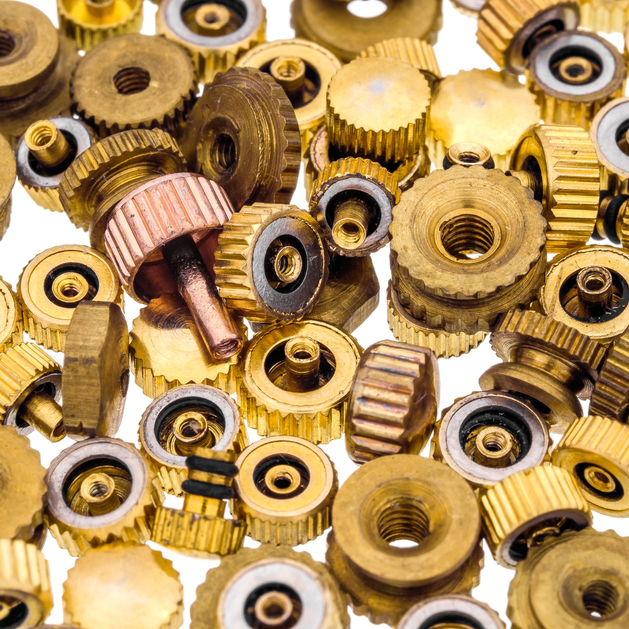 100pcs Assorted Brass Wrist Watch Crown Winder Replacement Part ...