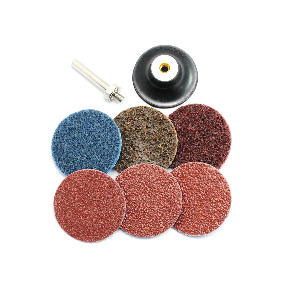 6pcs 50mm Sanding Pads With 6mm Shank Backing Pad Tool - 6 Grit Size ...