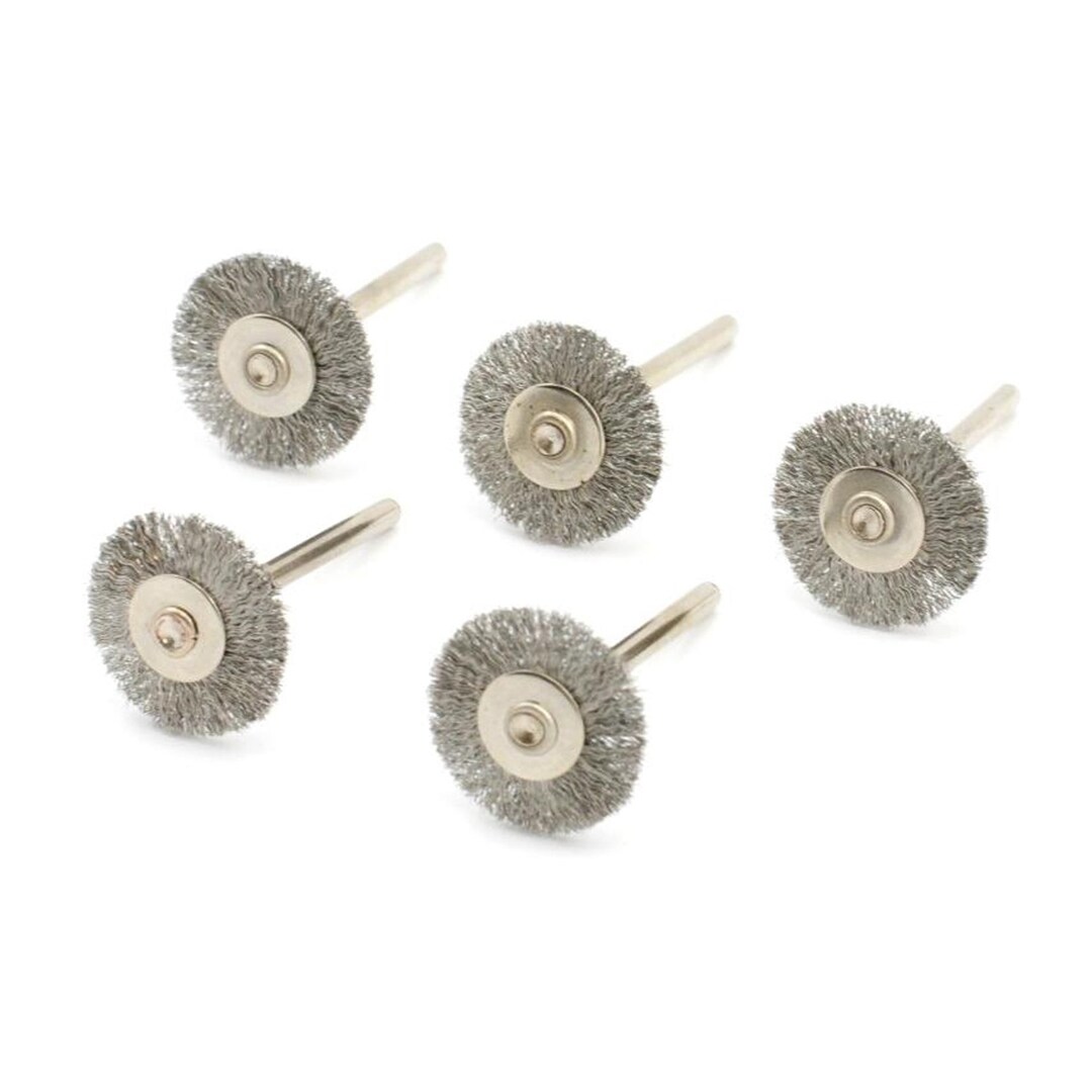 5pcs Stainless Steel Wire Wheel Brush Bit 3mm Shank Buffer Buffing ...